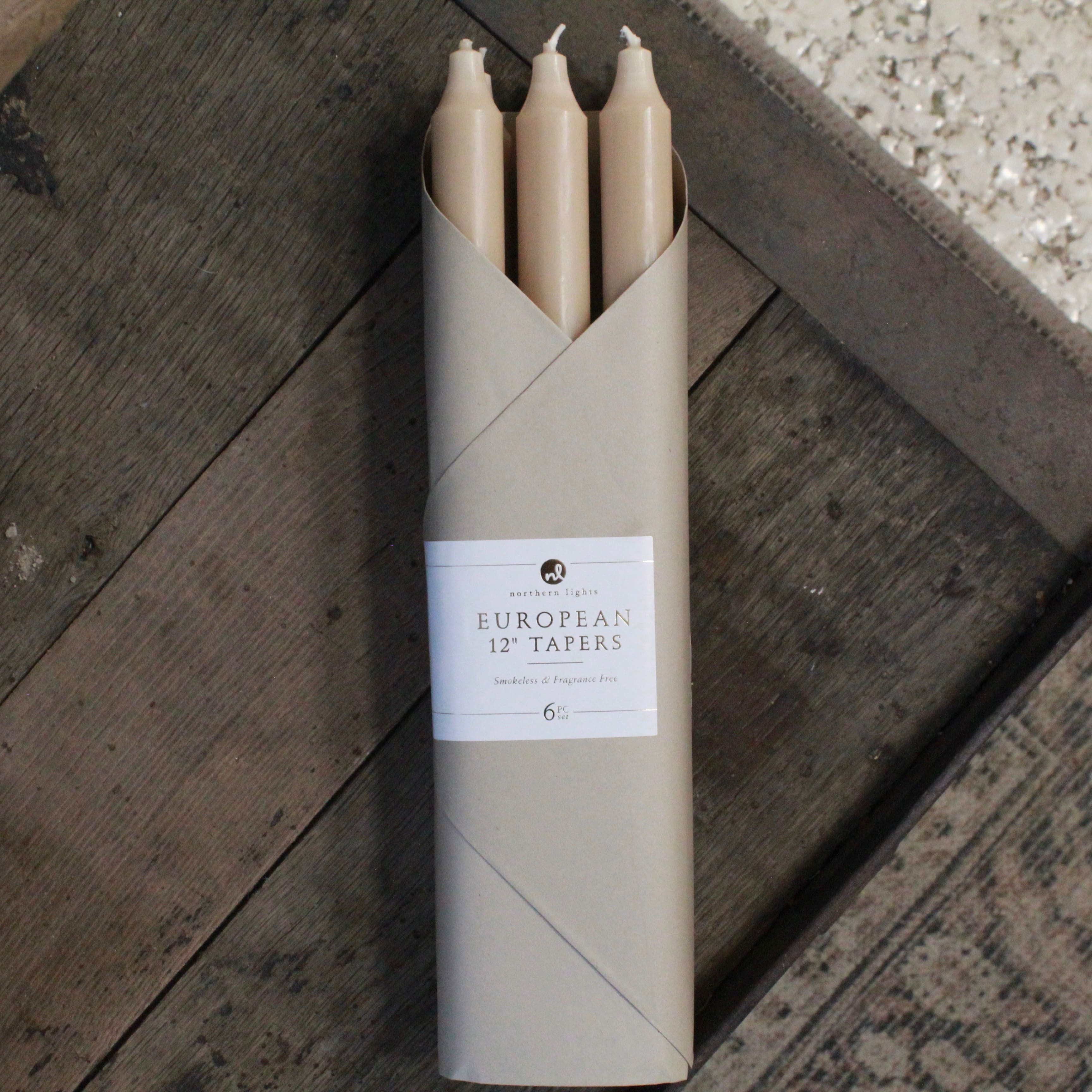 12" TAPER CANDLES - 6 PIECE SET – Wildroot Floral